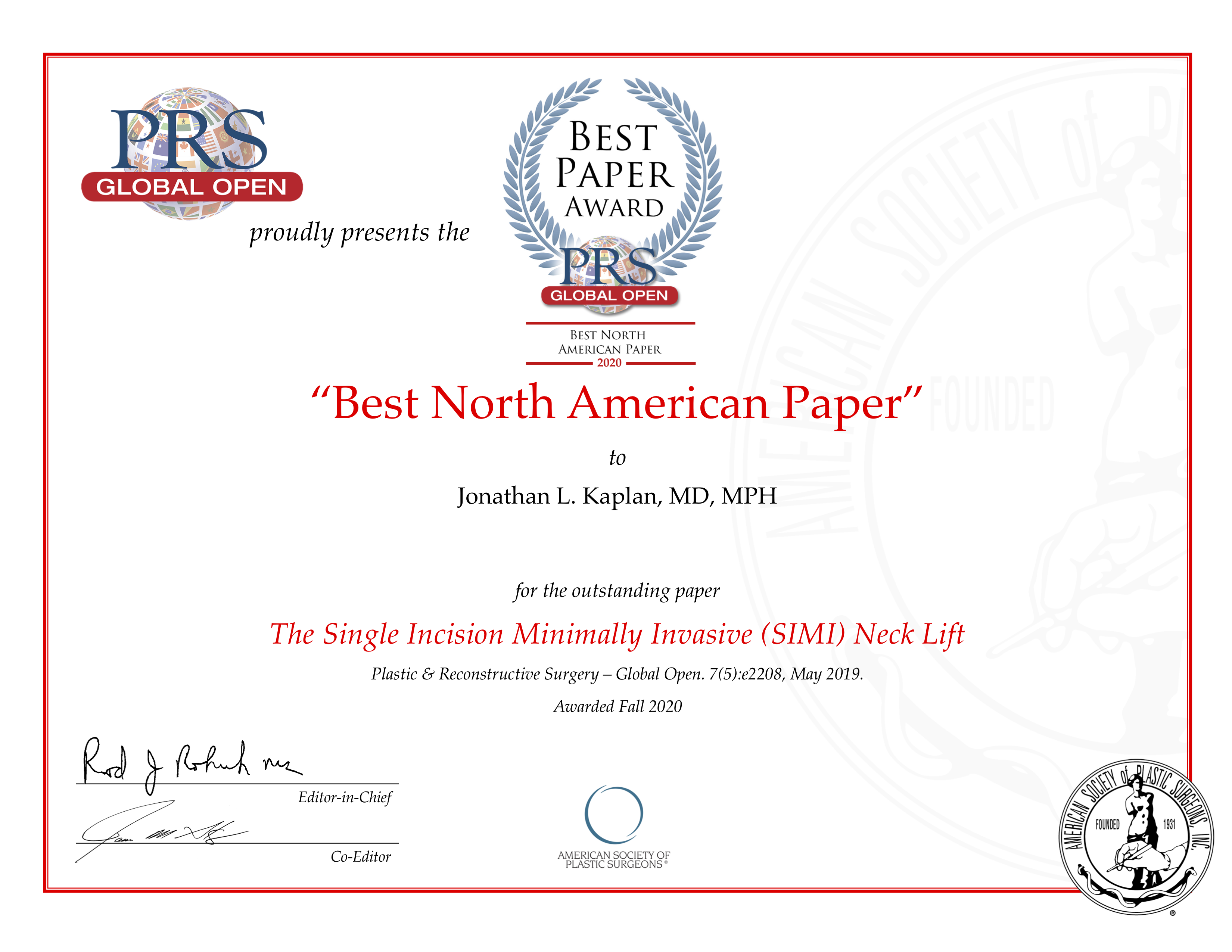 Best.NorthAmerican.Paper.Award.GOX.2020 – BuildMyHealth